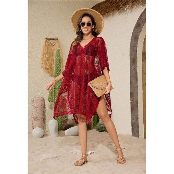 Swim | Womens Sexy Elegant Lace Beach Cover Up Bathing Suit Cover Up ...